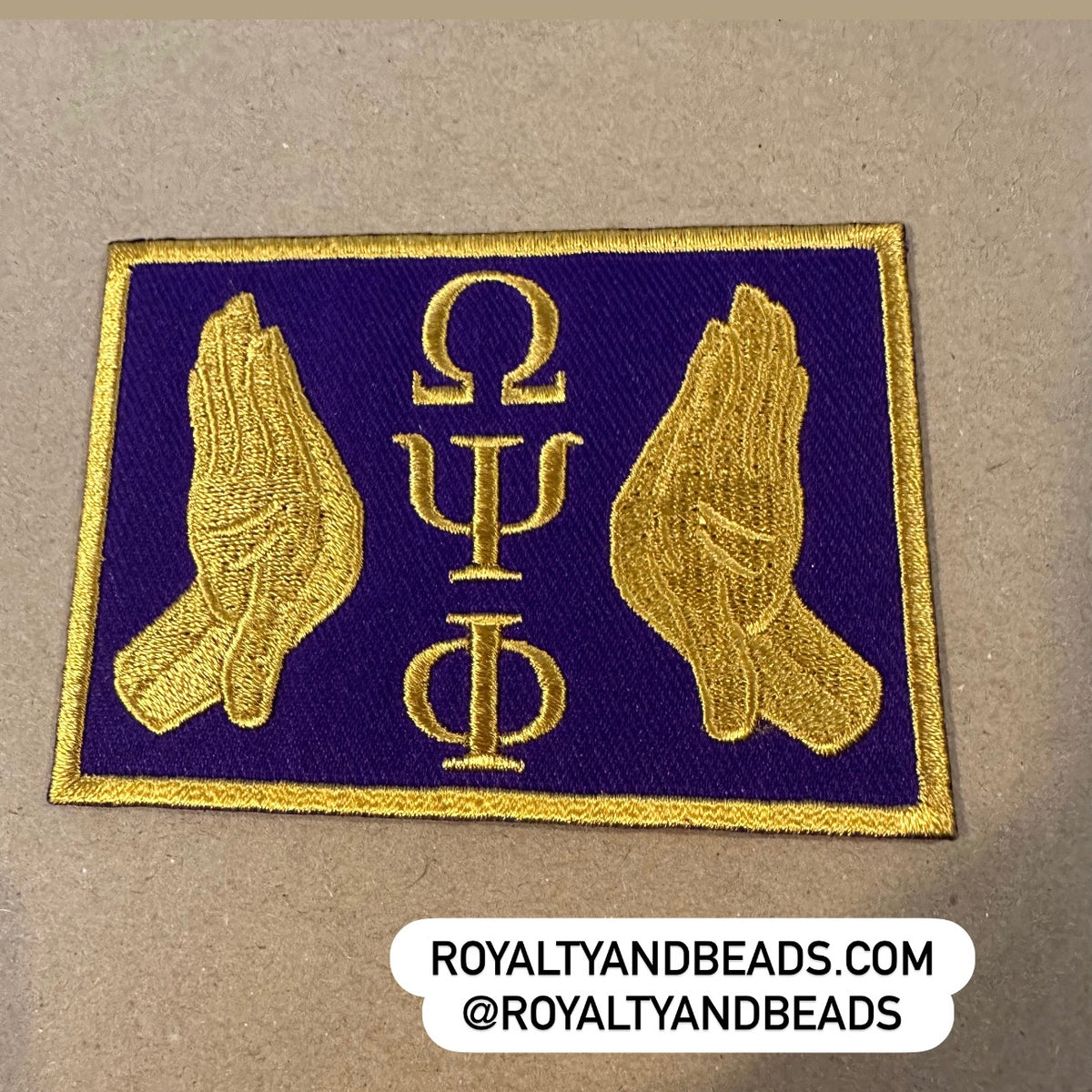 Omega Psi Phi purple patch. – Royalty and Beads