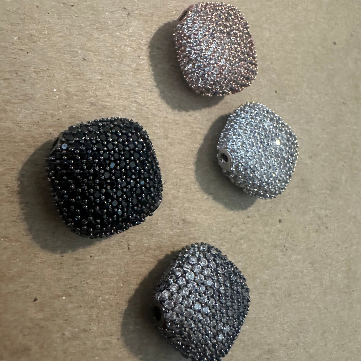 Pave diamond shaped bar. – Royalty and Beads