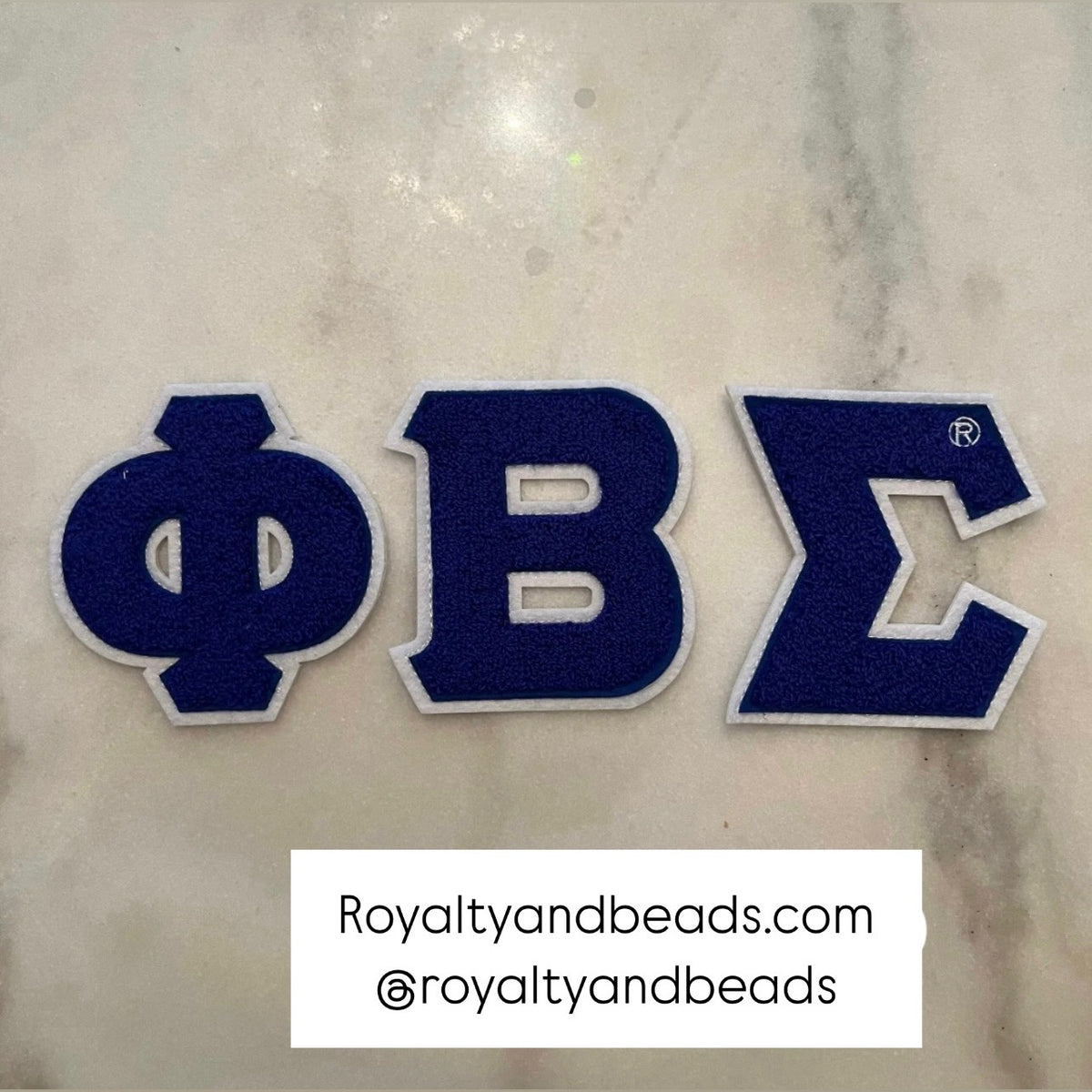 3 Phi Beta Sigma patches – Royalty and Beads