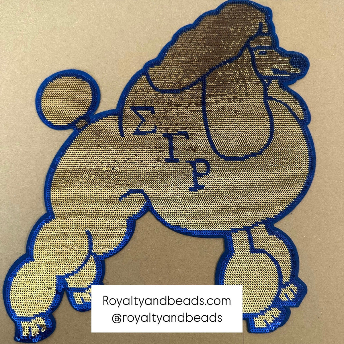 Sigma Gamma Rho poodle patch – Royalty and Beads