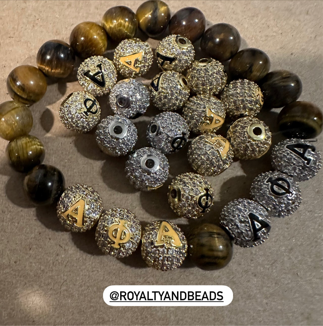 Alpha Phi Alpha pave letters. – Royalty and Beads