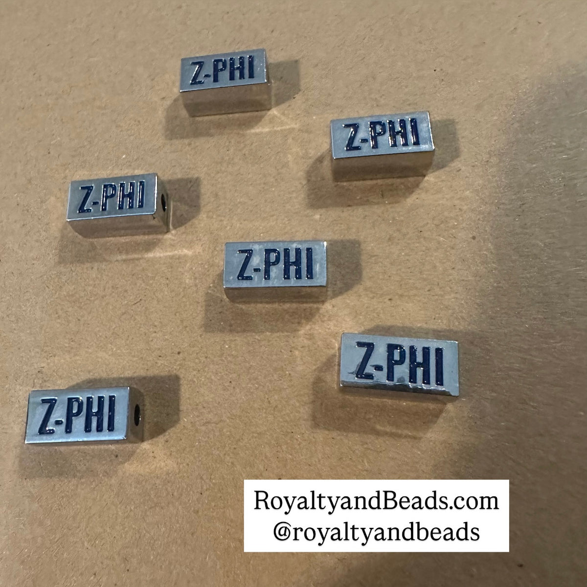 Z Phi block charm. – Royalty and Beads