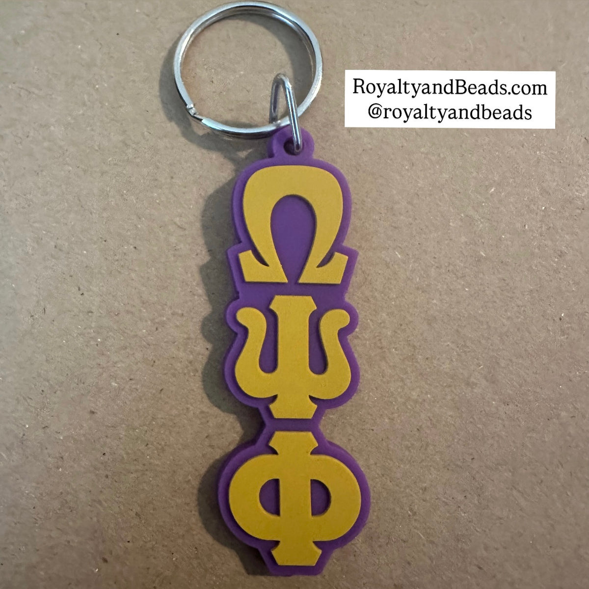Omega Psi Phi keychain. – Royalty and Beads